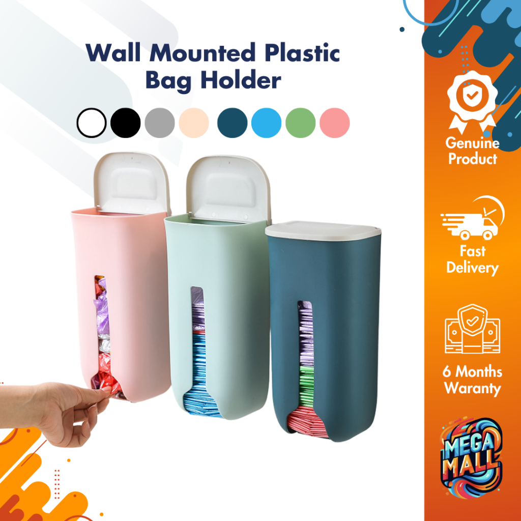 Wall Mounted Plastic Bag Holder - Grocery Trash Dispenser | Shopee ...
