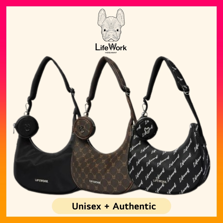 LIFEWORK Essential Radogram Leather Hobo Bag (2024New) | Shopee Singapore