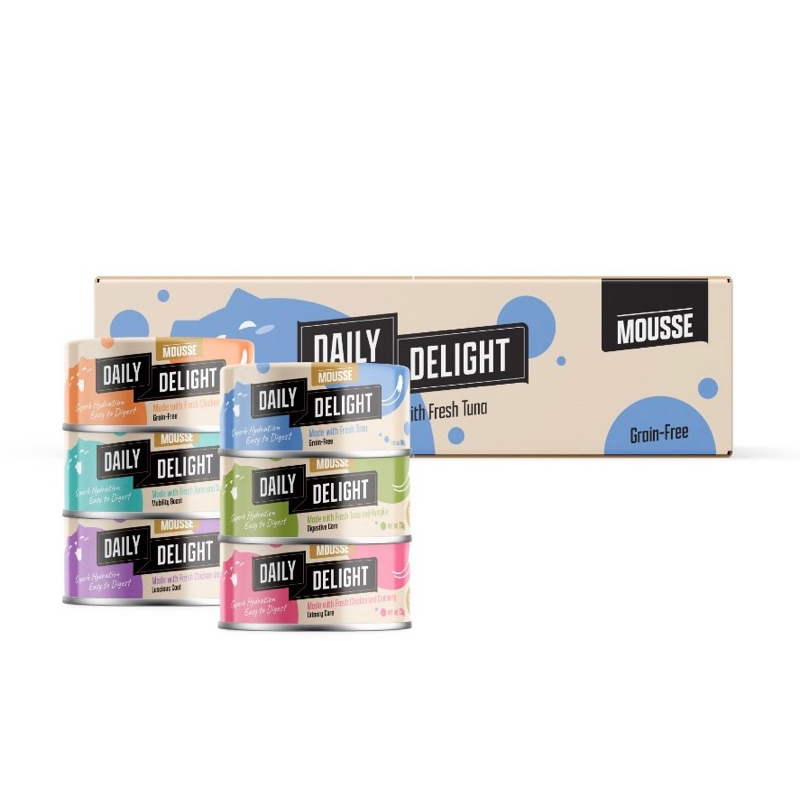 Daily Delight Cat Food Mousse 80g 🔥🔥{Ready Stocks}{Bundle of 12/24 ...