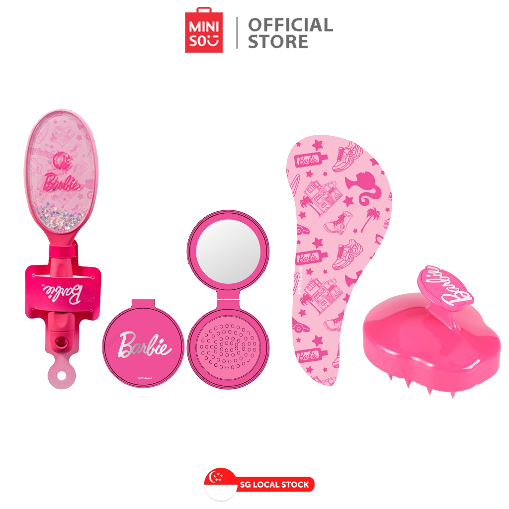 MINISO Barbie Collection Hairstyling (Paddle Brush/ Massager Shampoo ...