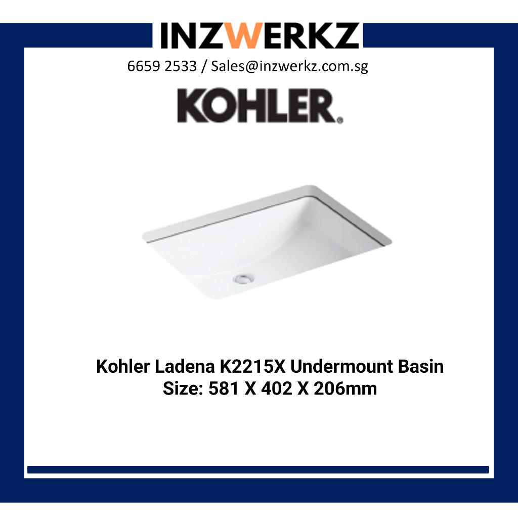 Kohler K-2215X-0 Ladena Undercounter Basin | Shopee Singapore