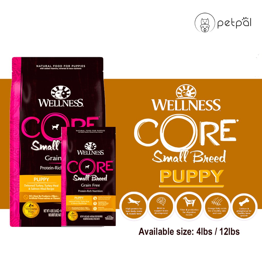 Wellness Core Small Breed Puppy (Available Size: 4lbs/12lbs) | Shopee ...