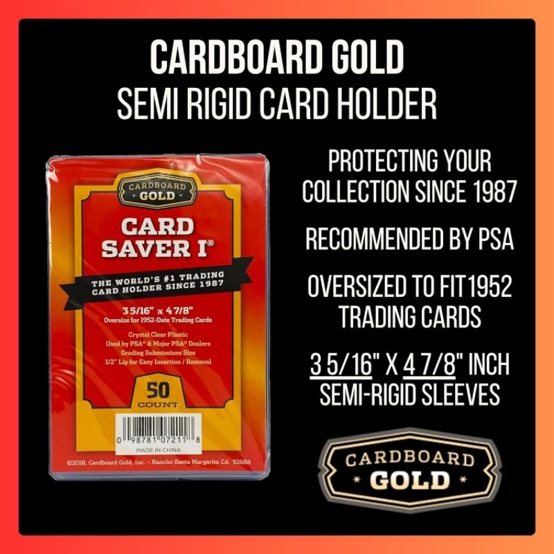 Card Saver 1 Cardboard Gold - ORIGINAL Preferred PSA Grading Submission ...