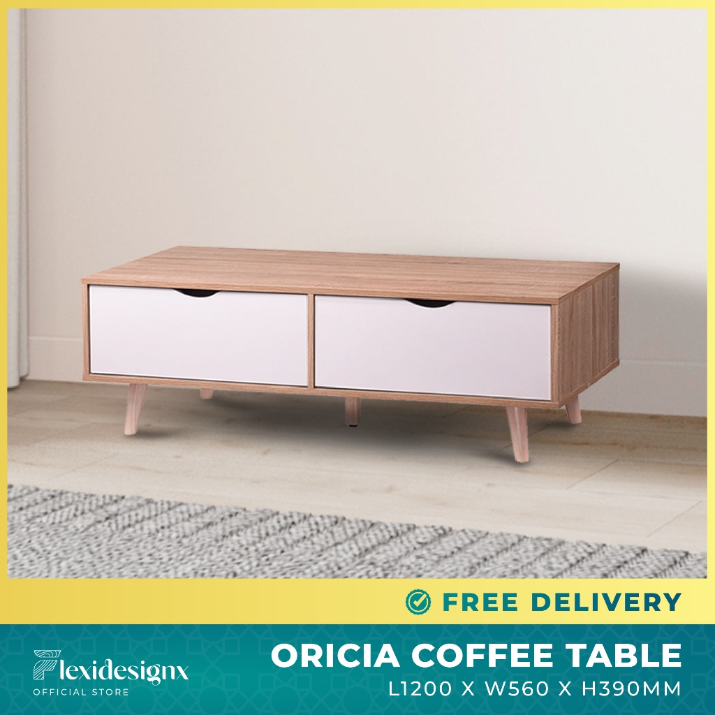 Coffee Table / 120cm Coffee Table / Living Room Table /White Drawer ...