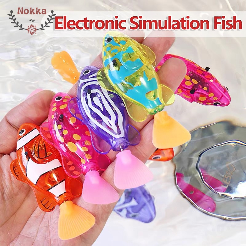 【SG】Electronic Simulation Fish Toy Aquarium Tank Bath Tub Decor Flash ...