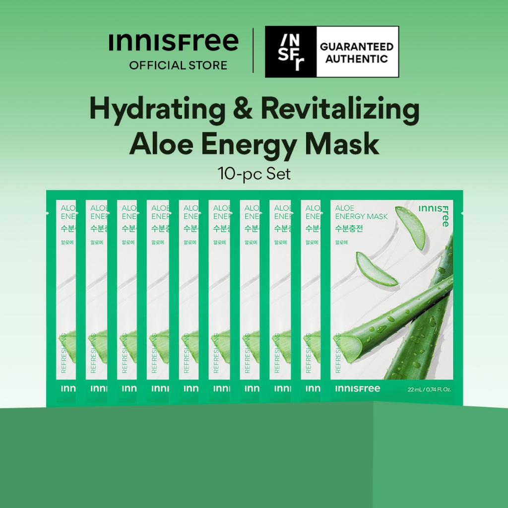 INNISFREE Aloe Energy Mask 10-pc Set | Shopee Singapore