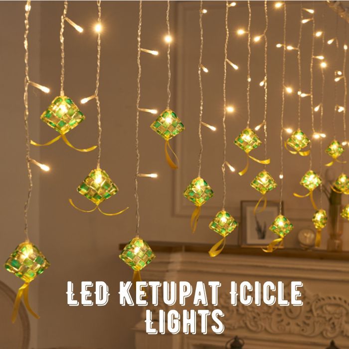 [SG Stock] Hari Raya LED Net Icicle Lighting 3D Ketupat Light ...