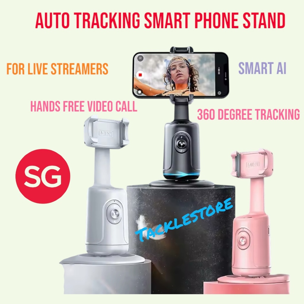 [SG Local Seller] 360 Auto Tracking Smart Phone Stand for Live Streamer ...