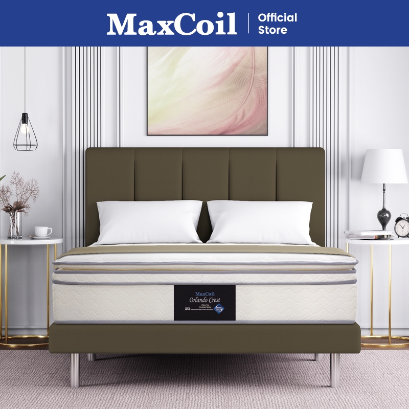 Orlando Crest 13” Pocketed Spring Mattress + Day Angel Bed Frame ...