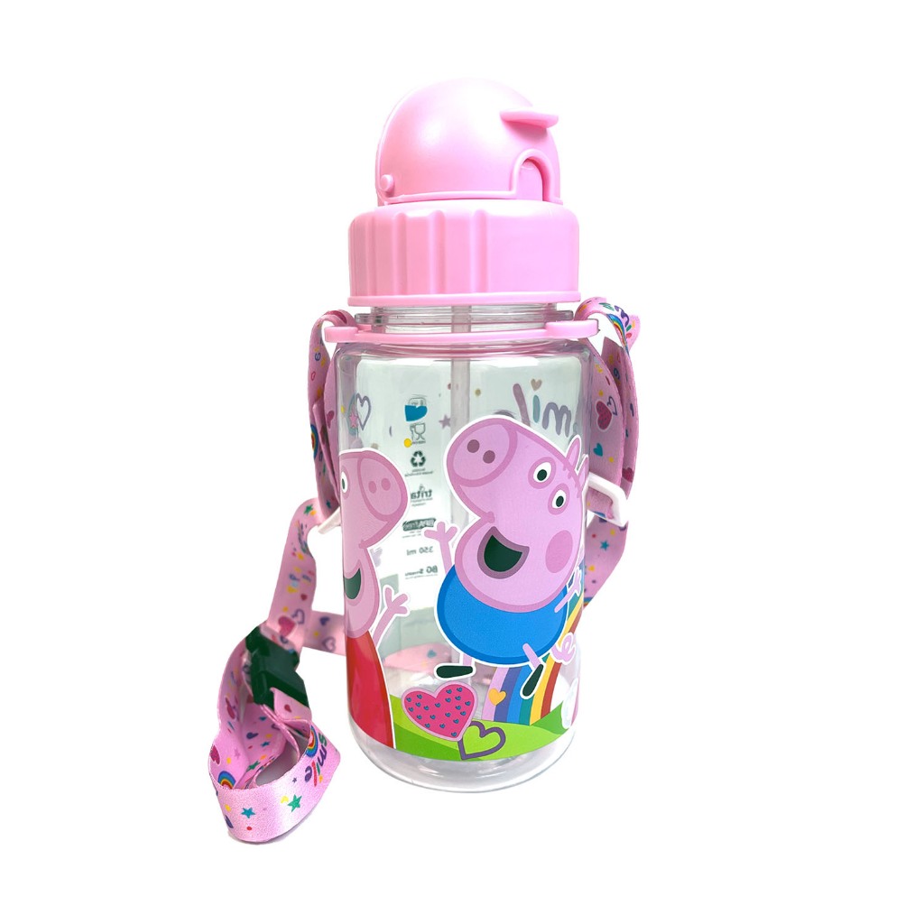 PEPPA SML TRITAN BOTTLE WITH STRAW 350ML | Shopee Singapore