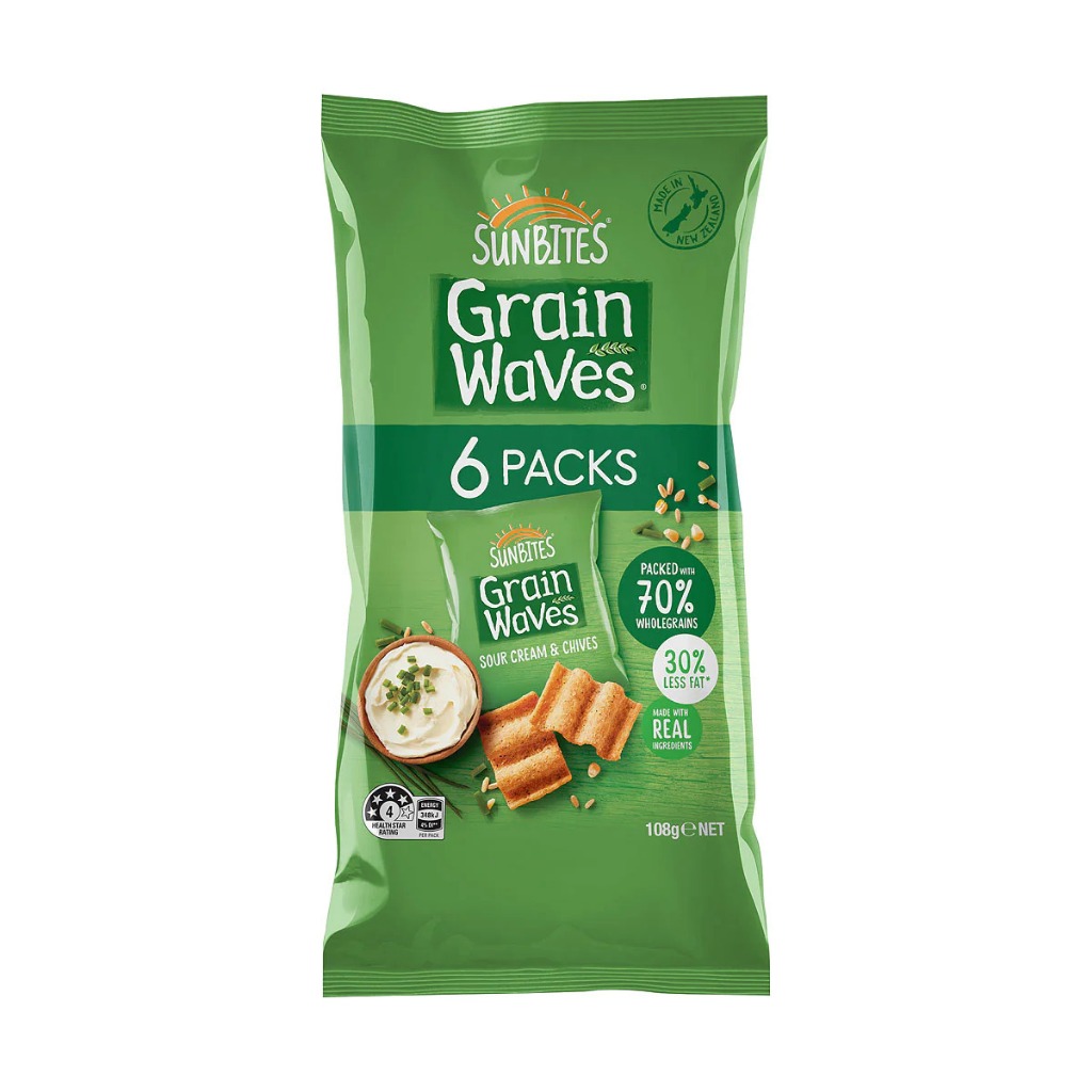 Bundle 3|5|10 Sunbites Grain Waves Wholegrain Chips Sour Cream And ...