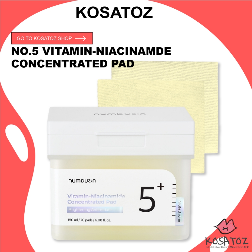 NUMBUZIN No.5 Vitamin-Niacinamide Concentrated Pad 180ml (70Pads) | Shopee Singapore