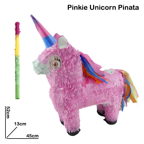 Pinkie Unicorn Pinata - Fun Candy Beat Game For Kids (52cm x 45cm x ...