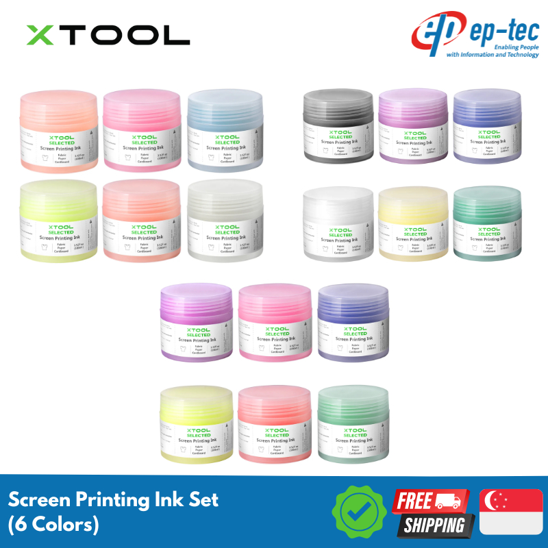 xTool Screen Printing Ink Set (6 Colors) DIY screen printing, Crafting ...