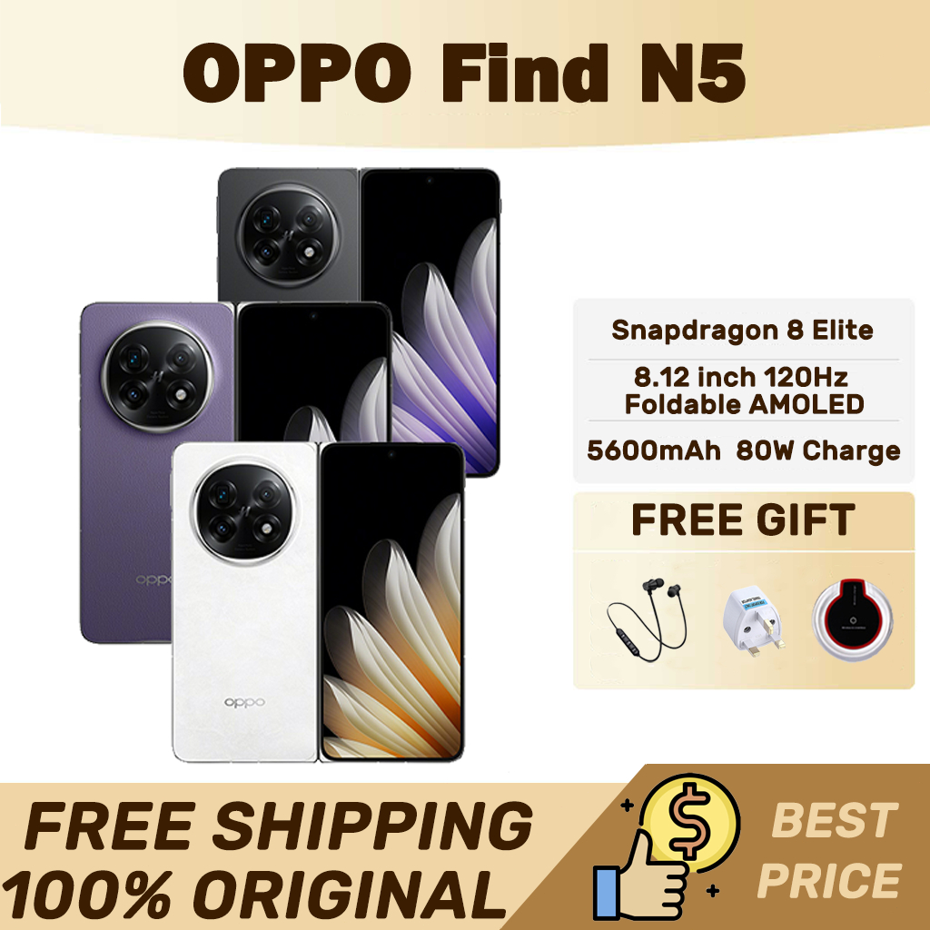 OPPO Find N5 Snapdragon 8 Elite 8.12 inch 120Hz Foldable AMOLED 5600mAh ...