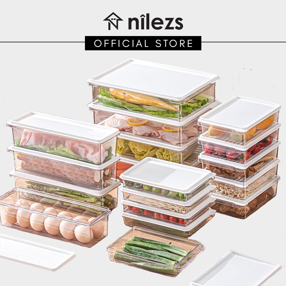 Stackable Clear Food Container with Silicon Lid, Transparent Sealed ...