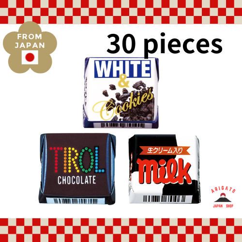 TIROL CHOCO Chocolate Coffee Nougat / Milk / White & Cookie 30 piece ...