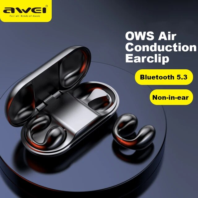 AWEI High TZ2 OWS Open Ear Bone Conduction Bluetooth Wireless Earcuffs ...
