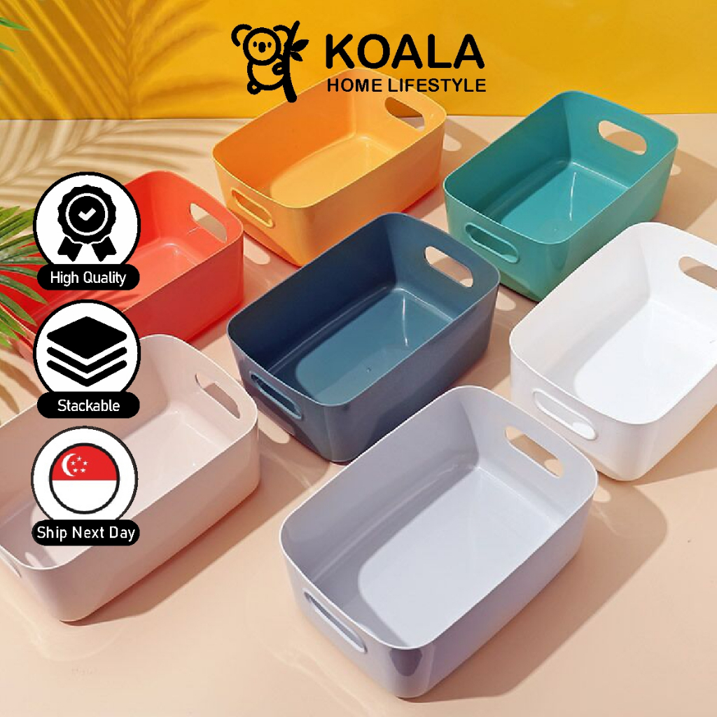 🇸🇬Koala Home🔥Stackable Storage Box Desktop Organizer Cosmetic Sundries ...