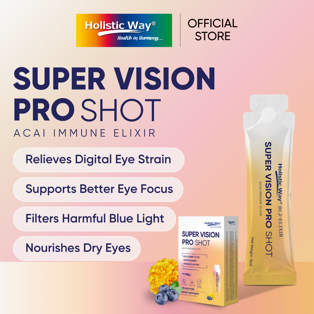 Holistic Way Bio-Elixir Super Vision Pro Shot – with Tamarillo, Lutein ...