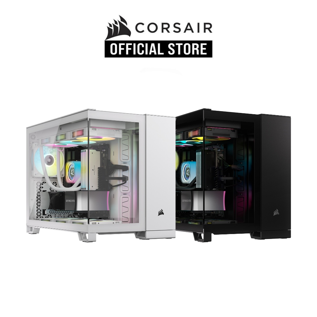 CORSAIR 2500X Micro ATX Dual Chamber PC Case - Black/White | Shopee ...