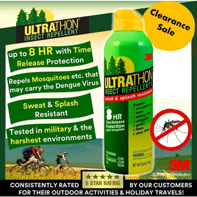 (Clearance SALE 50%) 3M Ultrathon™ Insect Repellent 170g Repels ...