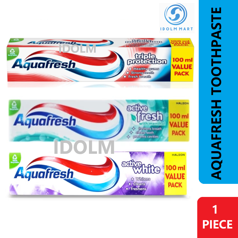 [ Bundle of 3 Tubes ] Aquafresh Active Fresh with Menthol Toothpaste ...