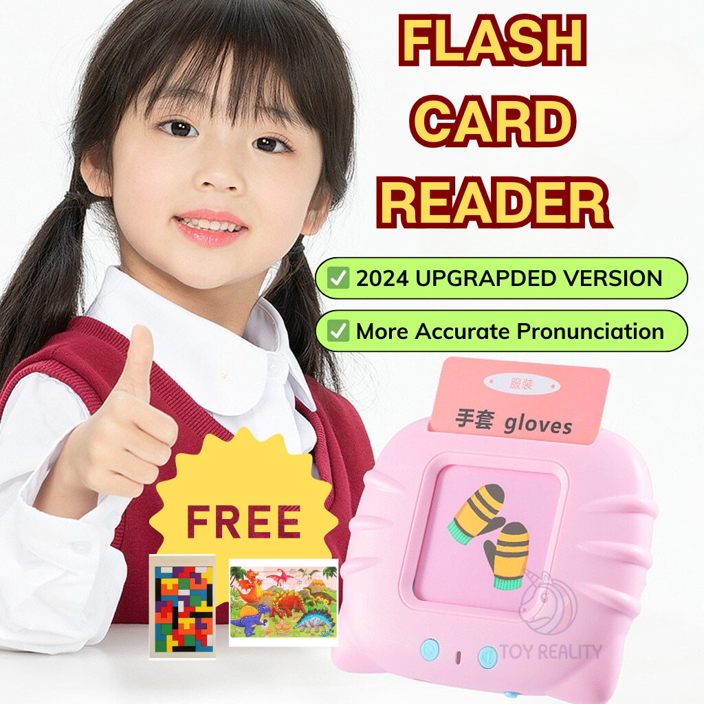 ⭐SG Ready Stock🎁 Baby Bilingual Flash Cards Reader for Preschool ...