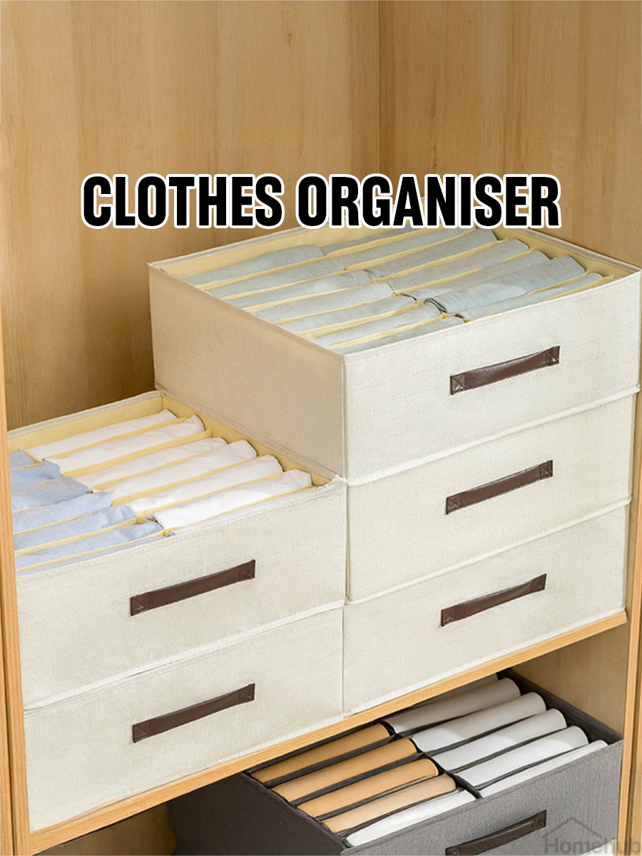 Homehub Clothes Grid Organiser Wardrobe Cupboard Organizer Storage ...
