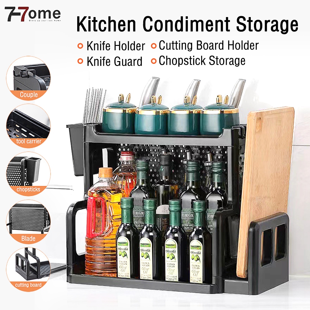 sg/Multifunctional 2/3 tier kitchen storage rack for spices, condiments ...