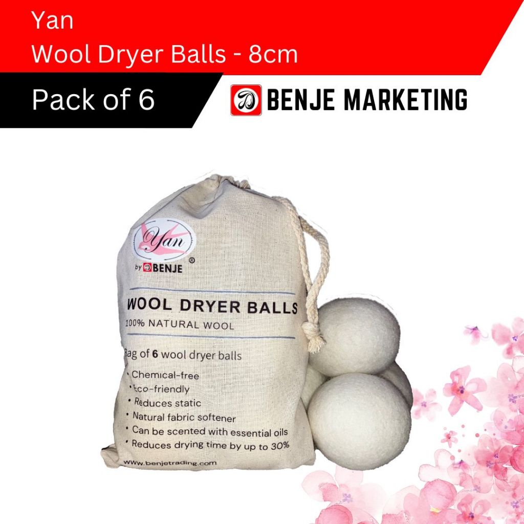 Benje Yan's Sheep's Wool Dryer Balls Natural Softener/Less crumpling ...