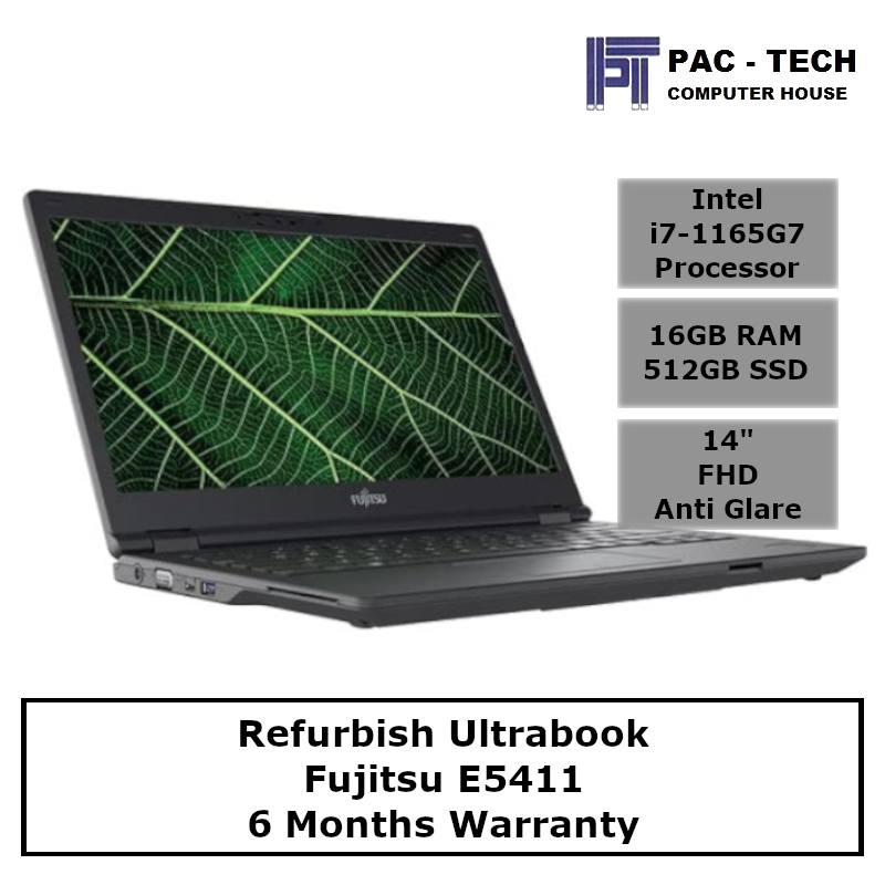 Fujitsu Lifebook E5411 Refurbish Laptop | I7-1165G7 | 16GB RAM | 512gb ssd | Windows Pro | 6 ...