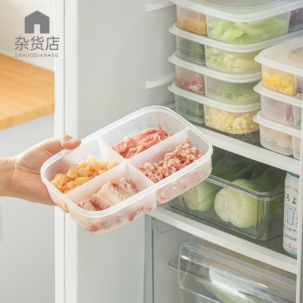 Freezer Safe Food Portioning Container with 4 compartments | Shopee ...