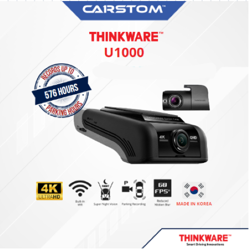 Thinkware U1000 PLUS/U1000 2CH Car Dashcam 64GB SD 4K UHD Front, WiFi ...