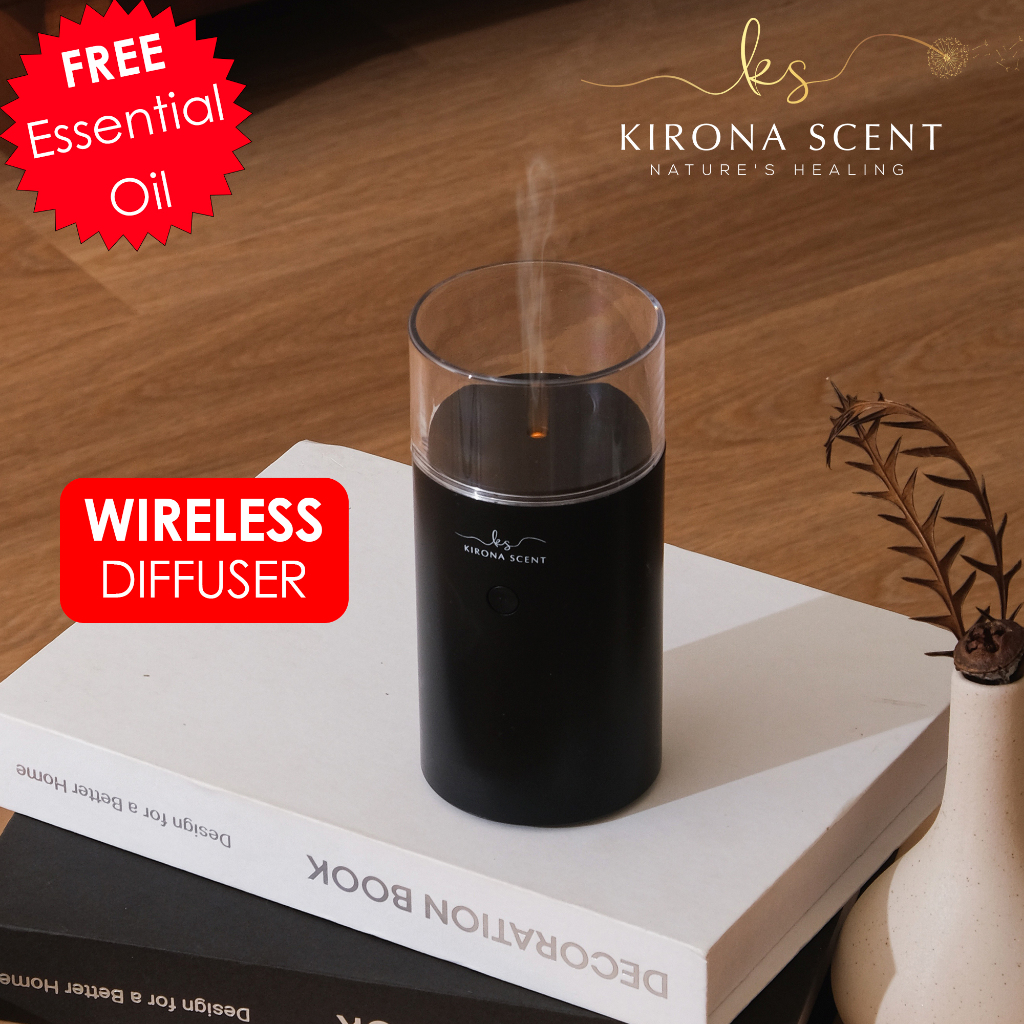 [WIRELESS AROMA DIFFUSER] Portable Aroma Ultrasonic Humidifier Candle ...