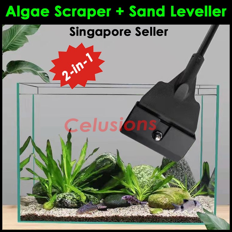 【SG Seller】 ️Fish Tank Razor Algae Scraper ️Aquarium Cleaning Tool 5 ...