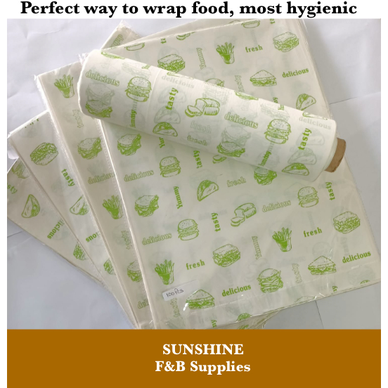 Food wrapping paper Butter paper Food wrapping sheets (10x12 inch) pack ...