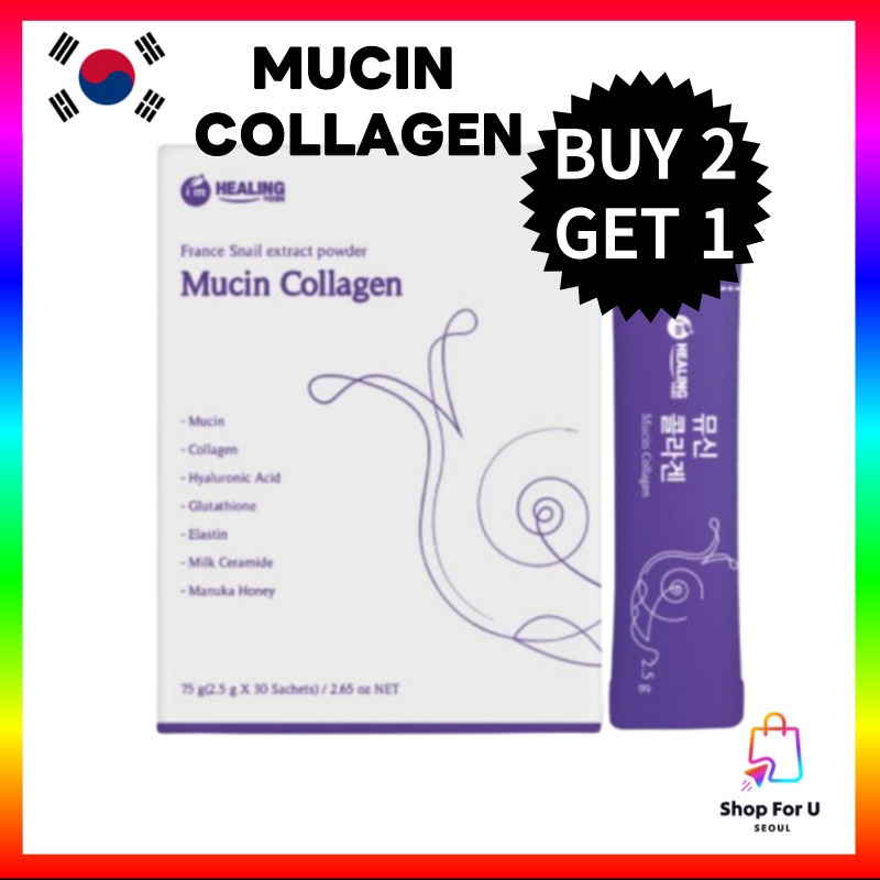 [KOREA] [Bundle of 3] Mucin Small Molecule Fish Collagen 2.5g X 30P L ...