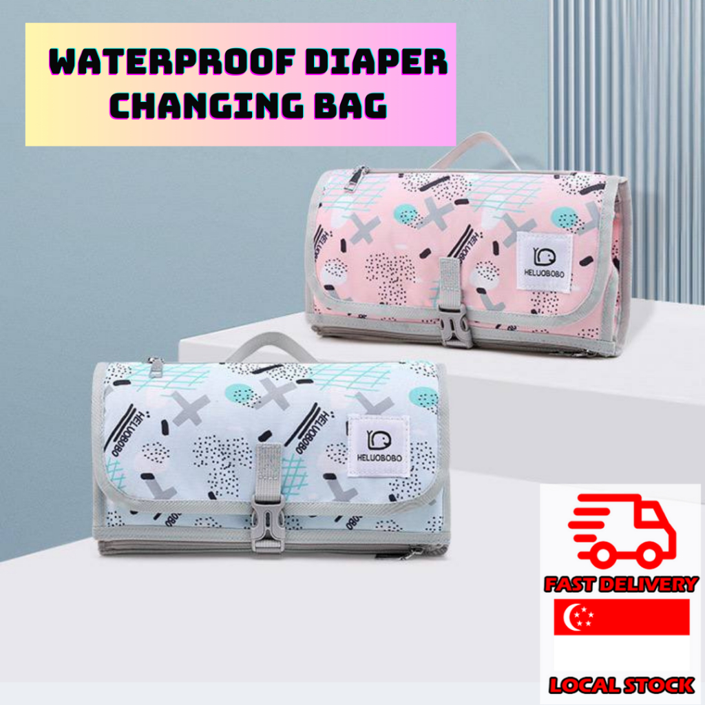🇸🇬SG Ready Stock🇸🇬 Baby Waterproof Diaper Changing Mat Bag with ...