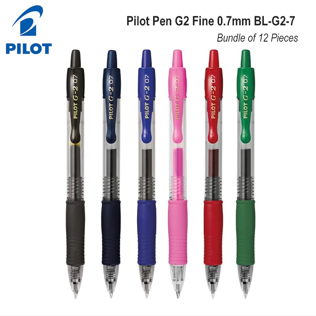 Pilot G2 Retractable Gel Pen Fine 0.7 BL-G2-7 ( Bundle of 12pcs per box ...