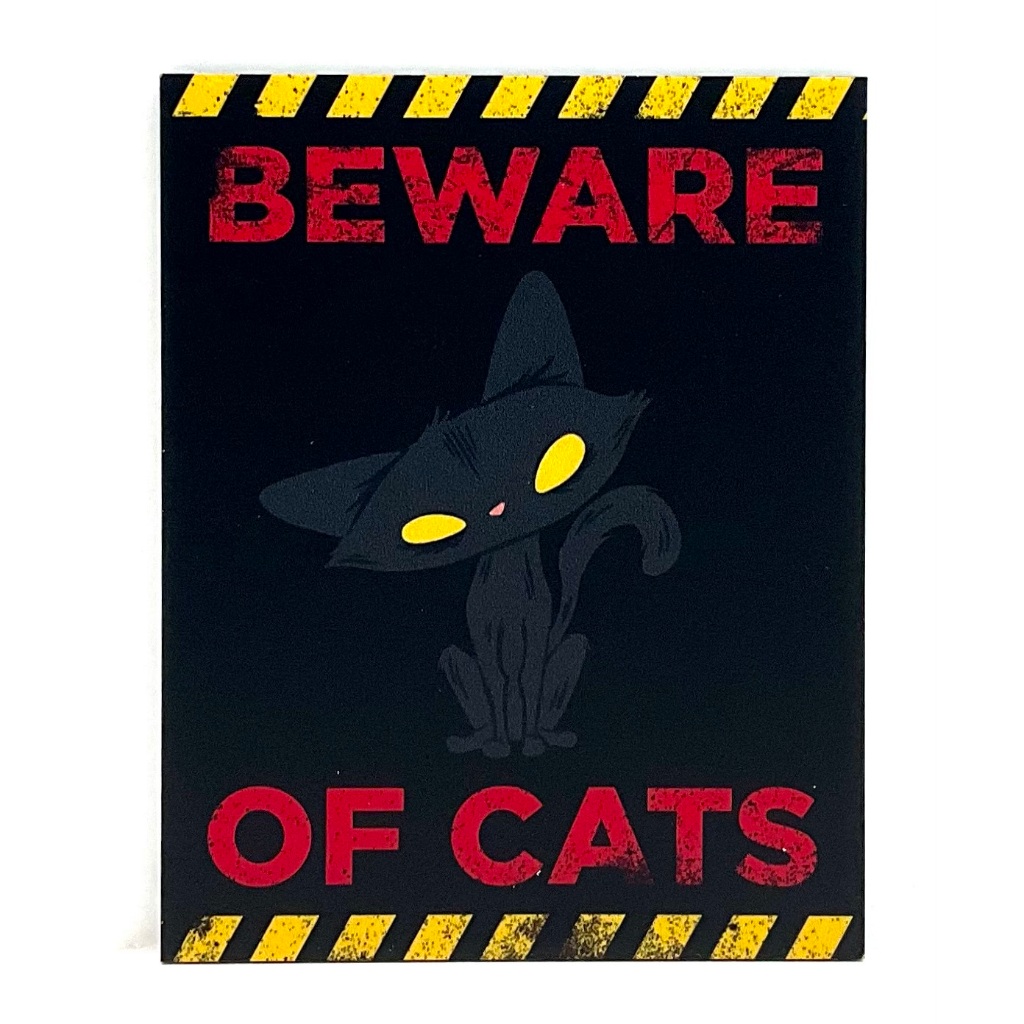 BEWARE OF CATS SIGN/SIGNAGE | ( 80mm x 100mm ) | PET SIGN, ANIMAL SIGN ...