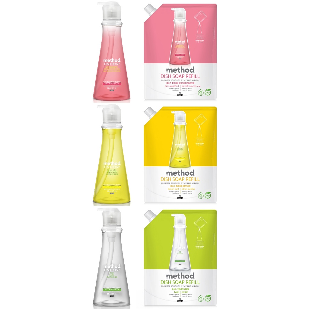 [Method] Dish Soap Liquid Dishwashing Detergent 532ml / Refill 1L ...