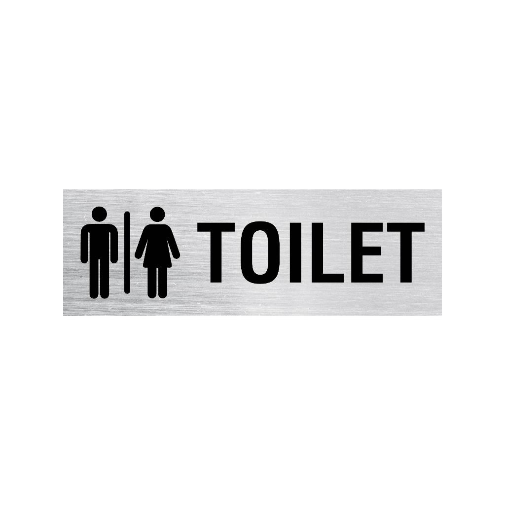 TOILET SIGN/SIGNAGE | 300mm x 100mm | WASHROOM SIGN, RESTROOM SIGN ...