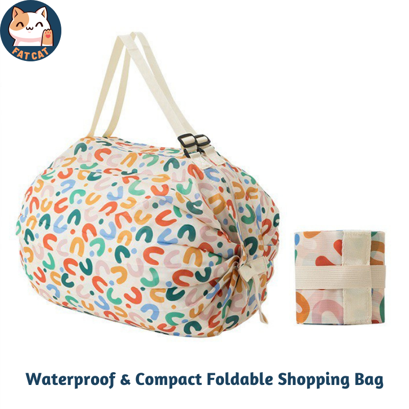 [SG Stock] Waterproof and Compact Foldable Shopping Bag Groceries ...