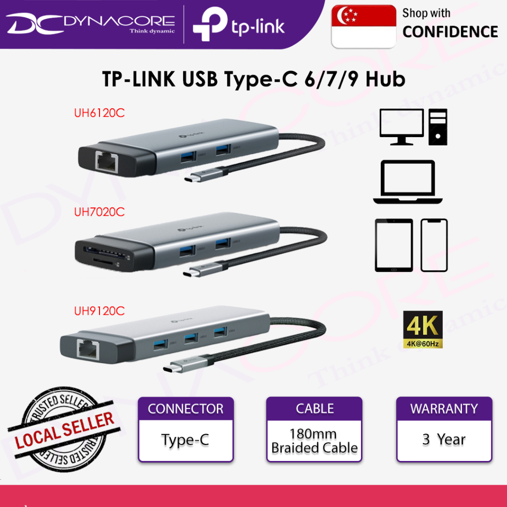 TP-LINK UH6120C / UH7020C / UH9120C USB Type-C Hub (3YRS BY BLT ...