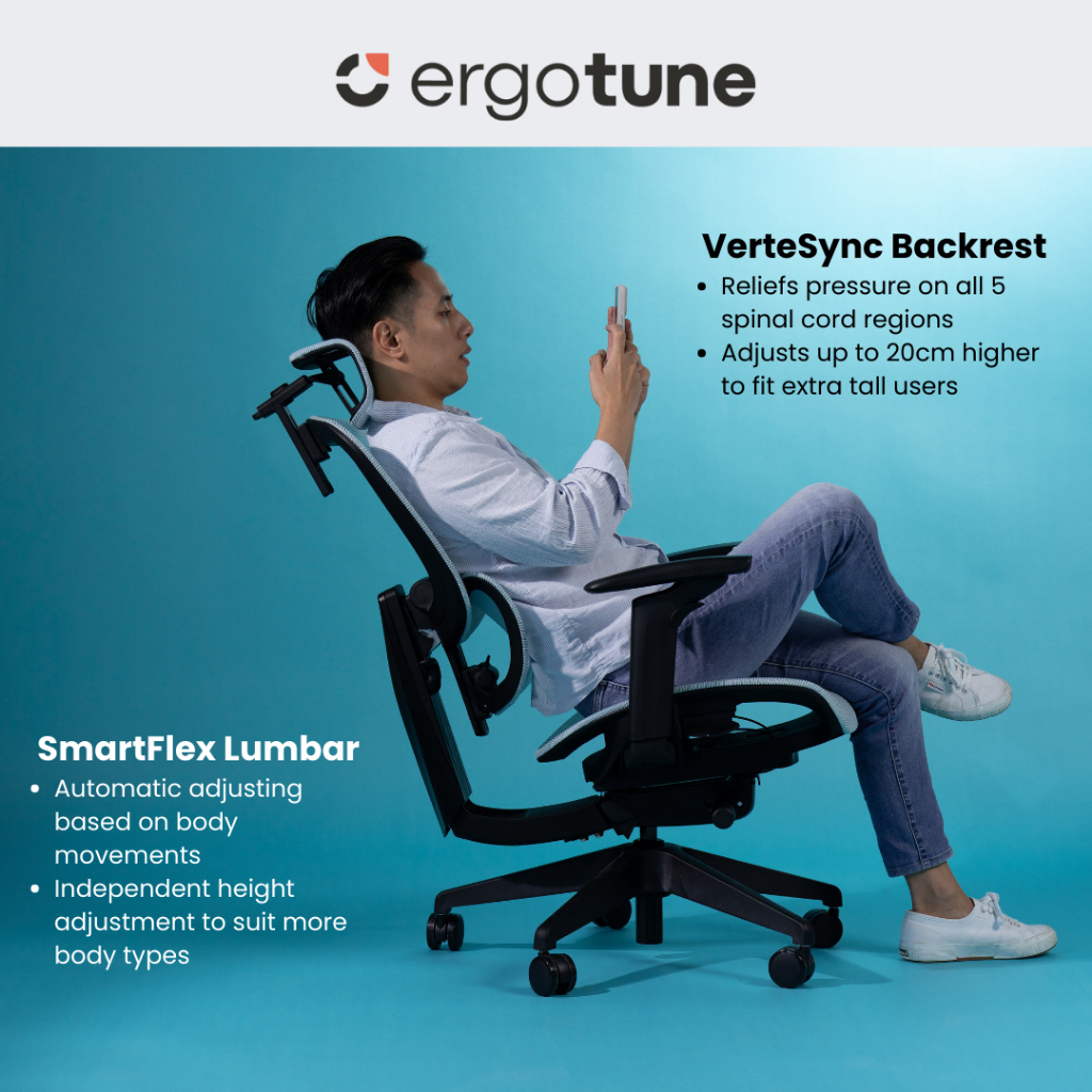 ErgoTune Joobie Ergonomic Chair | 15 Adjustable Points | Footpad ...
