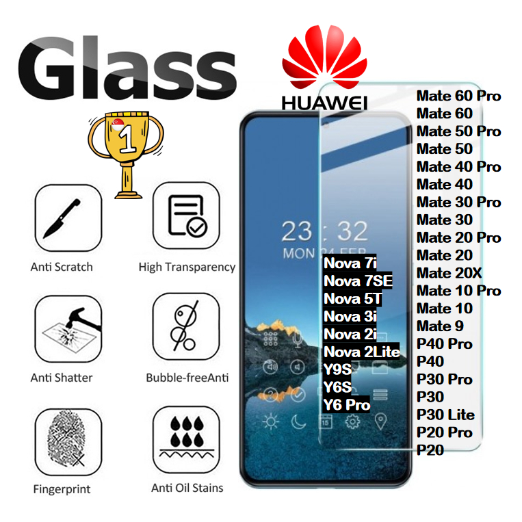 Tempered Glass Huawei Mate 60 Pro 30 Mate 20X 50Pro Mate 10 Pro 9 ...