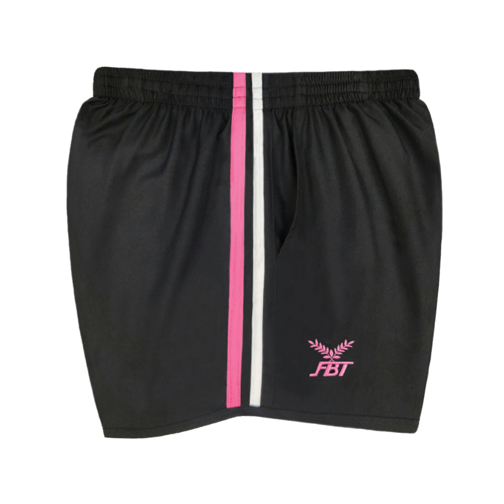 FBT SHORTS SIDE POCKETS #SA2015 [BLACK/WHITE/NEON PINK] | Shopee Singapore
