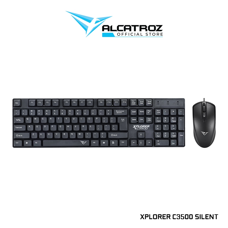 Alcatroz Xplorer C3500 Silent USB Wired Keyboard & Mouse Combo | Shopee ...