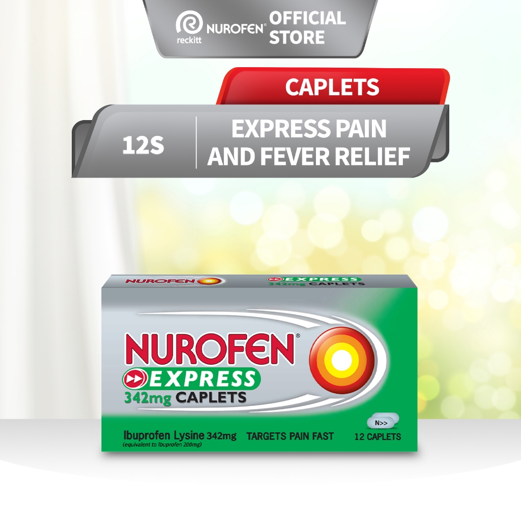 Nurofen Express Coated Tablets Relief for Pain and Fever (342mg ...
